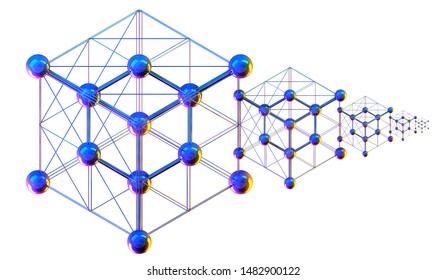 Molecular Structure Diamond 3d Render Atomic Stock Illustration ...