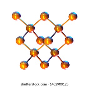Molecular Structure Diamond 3d Render Atomic Stock Illustration 1482900134