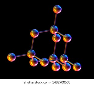 Molecular Structure Diamond 3d Render Atomic Stock Illustration ...