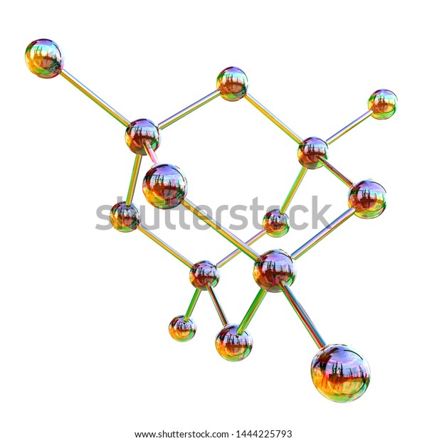 Molecular Structure Diamond 3d Render Atomic Stock Illustration 1444225793