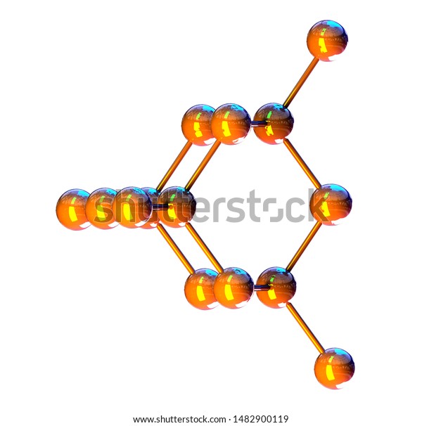 Molecular Structure Diamond 3d Render Atomic Stock Illustration ...