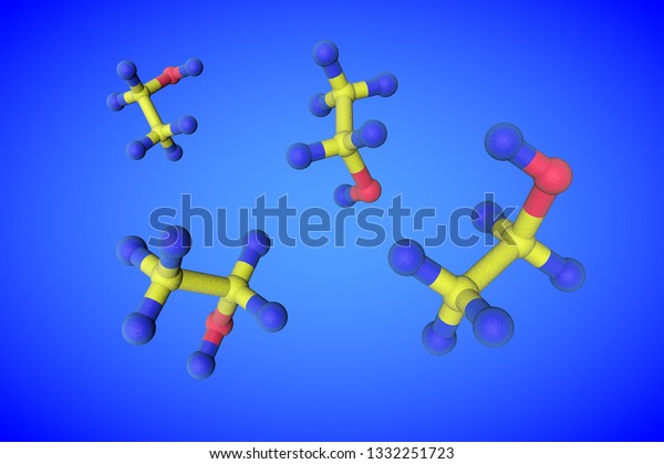Molecular Structure Ethanol Drinking Alcohol Ethyl Stock Illustration ...