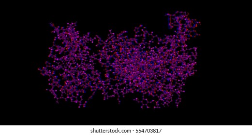 Molecular Structure Fibronectin Anaglyph Example Glycoprotein Stock ...