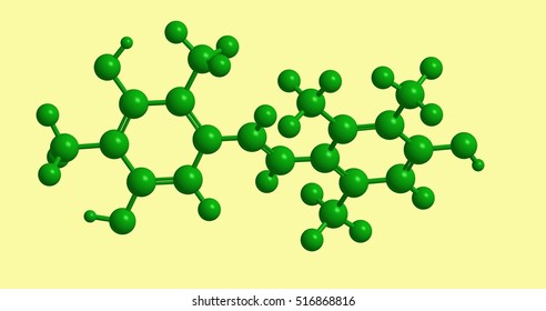 Chlorophyll Green Pigment Molecule 3d Render Stock Illustration ...
