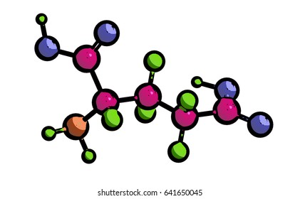 Molecular Structure Glucose Compound Known Grape 库存插图 655411450 ...