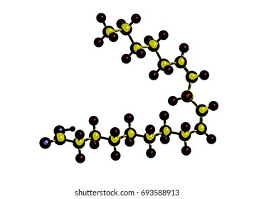 Molecular Structure Linoleic Acid Compound Example Stock Illustration ...