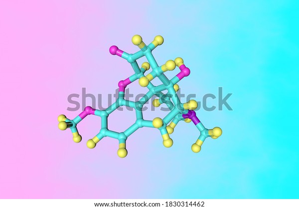 Molecular Structure Oxycodone Semisynthetic Morphinelike Opioid Stock ...