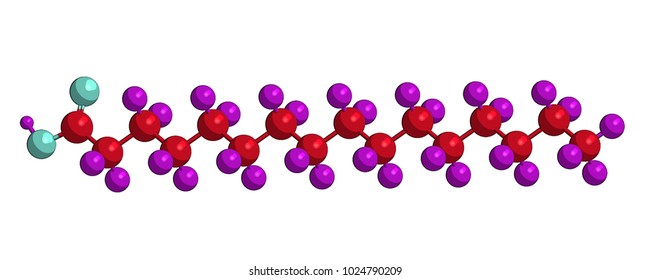 Molecular Structure Palmitic Acid Hexadecanoic Acid Stock Illustration ...