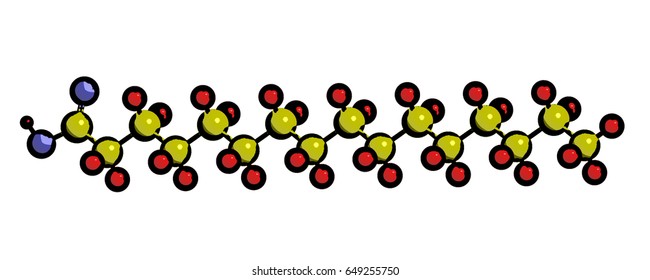 Molecular Structure Palmitic Acid Hexadecanoic Acid Stock Illustration ...
