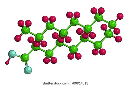 Molecular Structure Palmitic Structure Hexadecanoic Acid Stock ...