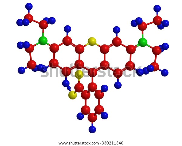 Molecular Structure Rhodamine B Highly Fluorescent Stock Illustration ...
