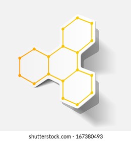 Molecular Structure Sticker Stock Vector (Royalty Free) 184700237