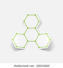Molecular Structure Sticker Stock Illustration 206515603 | Shutterstock
