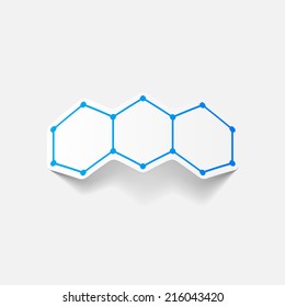 Molecular Structure Sticker: เวกเตอร์สต็อก (ปลอดค่าลิขสิทธิ์) 245120302 ...