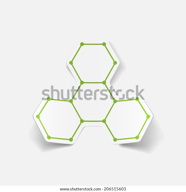 Molecular Structure Sticker Stock Illustration 206515603 | Shutterstock
