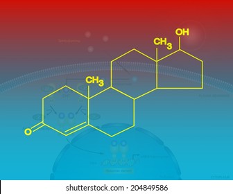 Molecular Structure Testosterone Stock Illustration 204849586 ...