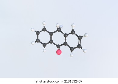 Molecule Anthrone Isolated Molecular Model 3d Stock Illustration ...