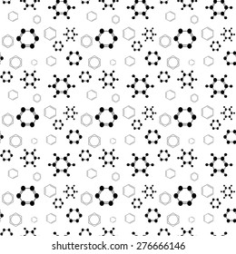 Molecule Benzene Vector Black Background Abstract Stock Vector (Royalty ...