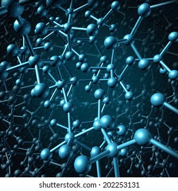 Molecule Concept Group Three Dimensional Atoms Stock Illustration ...