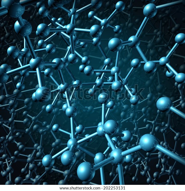 Molecule Concept Group Three Dimensional Atoms Stock Illustration 202253131