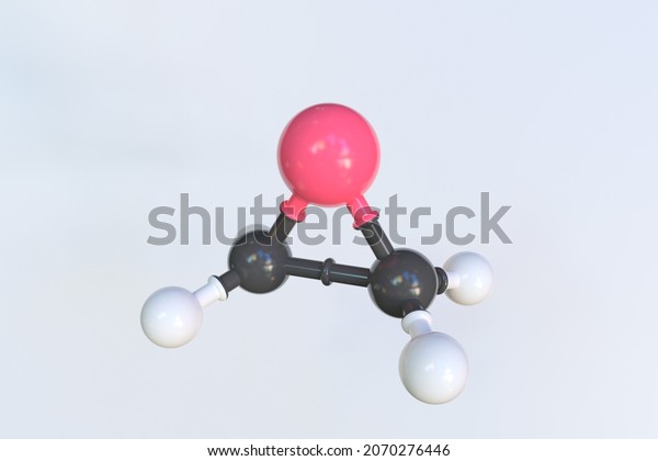 Molecule Ethylene Oxide Isolated Molecular Model Stock Illustration ...