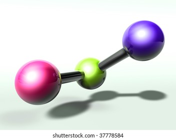 Molecule Model Molecular Atomic Structure Illustration Stock ...