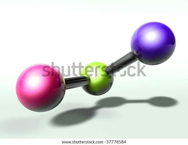 Molecule Model Molecular Atomic Structure Illustration Stock ...