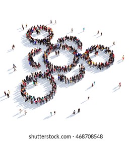 Ilustrasi Stok Large Group People Gathered Together Shape 294767351 ...