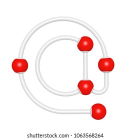 Molecule Structure Smile Like Emoji Emoticon 스톡 일러스트 1063568255 ...