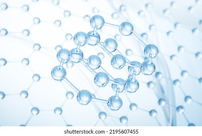 Molecule Structure Transparent Background 3d Rendering Stock ...