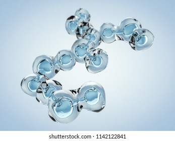 Molecule Water Structure 3d Rendering Stock Illustration 1142122841 ...