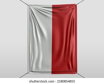Monaco 3d Render Flag Isolated White Stock Illustration 2180854855 ...