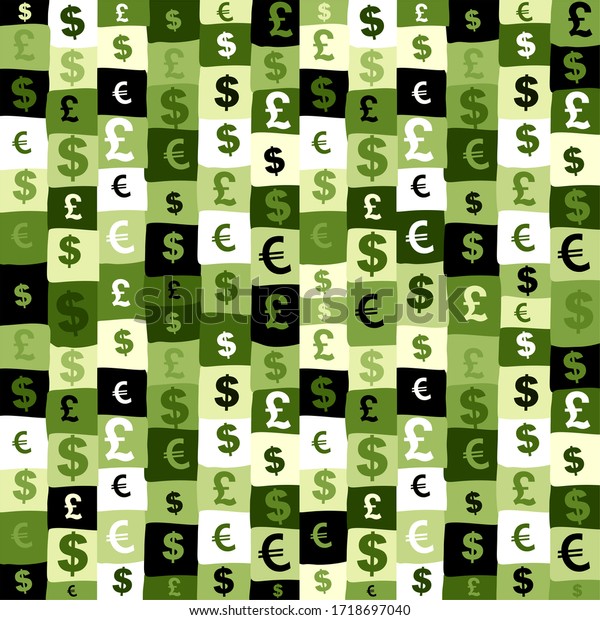 Money Seamless Pattern Wallpaper Web Design Stock Illustration ...