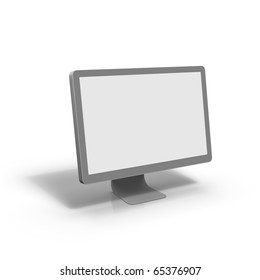 Modern Monitor Isolated On White Background Stock Vector (Royalty Free ...