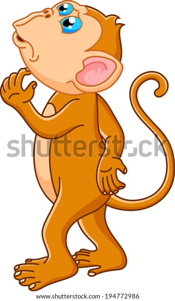 Monkey Cartoon Thinking Stock Illustration 194772986 | Shutterstock