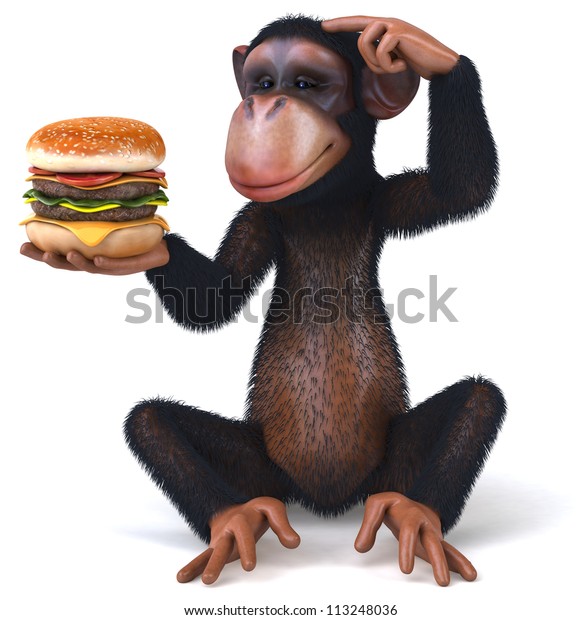 Monkey Hamburger Stock Illustration 113248036 | Shutterstock
