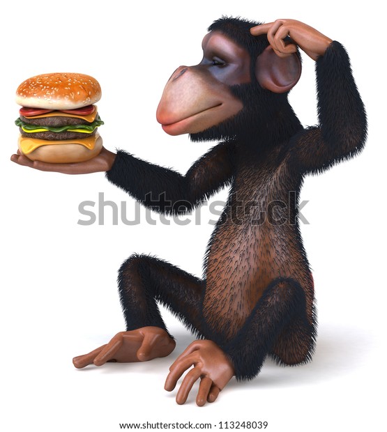 Monkey Hamburger Stock Illustration 113248039 | Shutterstock