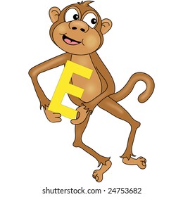 Monkey Holding Letter P Stock Illustration 24753715 | Shutterstock