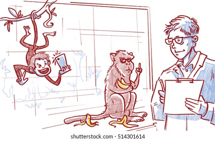 Caged monkey Images, Stock Photos & Vectors | Shutterstock