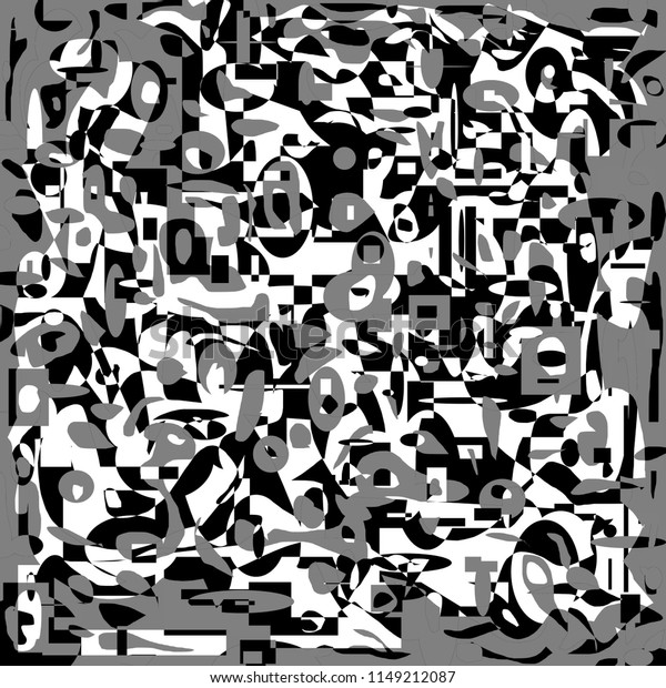 Mono Abstract Expression Paint Stock Illustration 1149212087