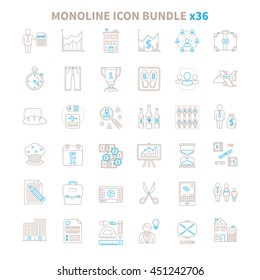 Mono Line Bitmap Icon Bundle 36 Stock Illustration 451242706 | Shutterstock