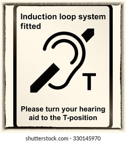 Monochrome Induction Loop System Facility Public Stock Illustration ...