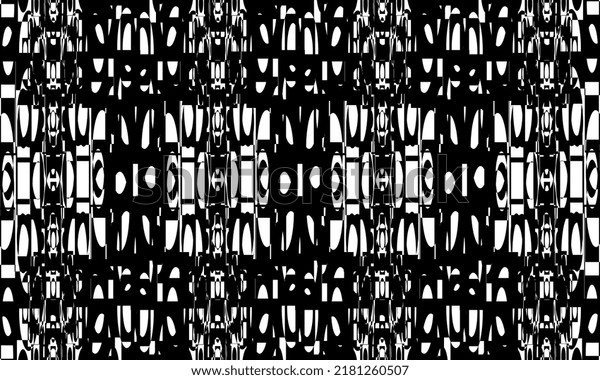 Monochrome Wallpaper Distorted Patterns Design Stock Illustration ...