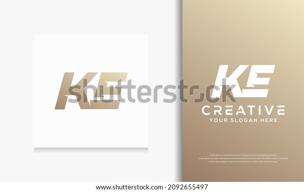 Monogram Letter K E Logo Vector Stock Illustration 2092655497 ...