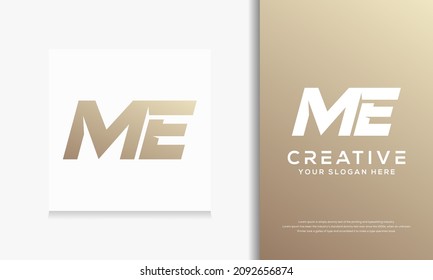 Monogram Letter M E Logo Design Stock Illustration 2092656874 ...