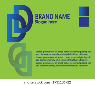 Monogram Logo Type D Logo Stock Illustration 1931136722