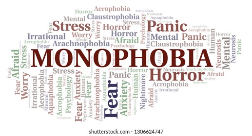 Monophobia Word Cloud Stock Illustration 1306624747 | Shutterstock