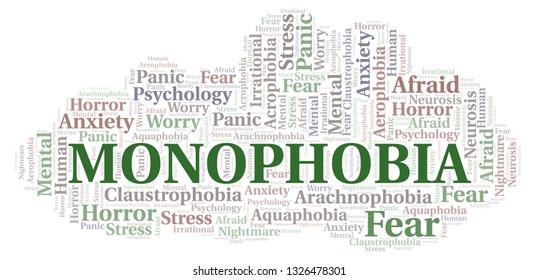 Monophobia Word Cloud Stock Illustration 1326478301 | Shutterstock