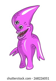 Cartoon Funny Four Legs Monster: vetor stock (livre de direitos ...