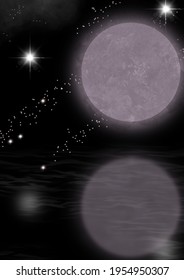 Moon Background Image Shadows Stock Illustration 1954950307 | Shutterstock
